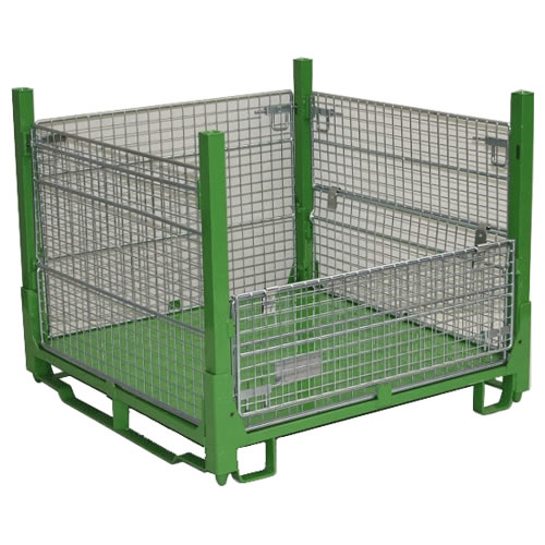 Collapsible Steel Cage : Drop Gate Cage Pallet : Drop Side Cage Pallet ...